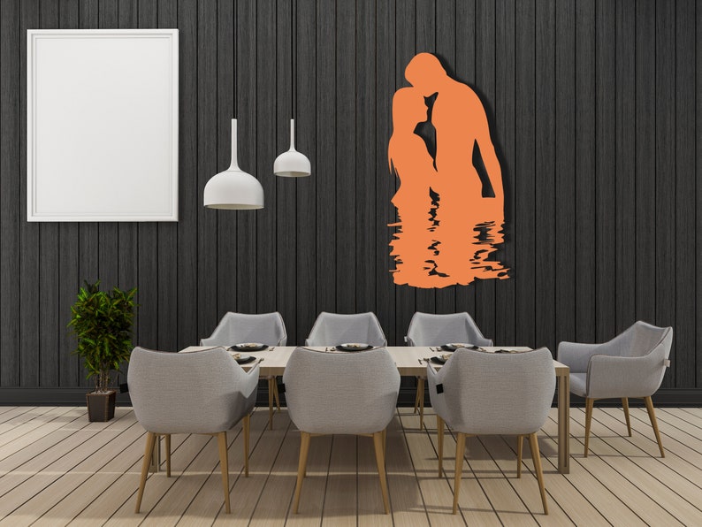Couple Metal Wall Art, Metal Wall Sculpture for Lovers, Metal Wall ...