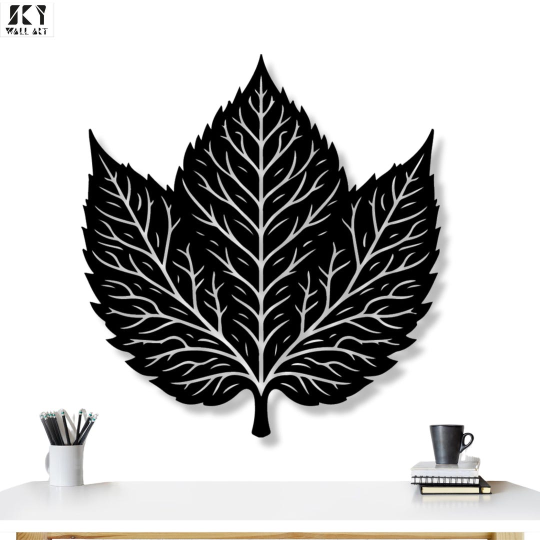 Metal Leaf Wall Art: Modern Nature Decor for Living Room - Etsy