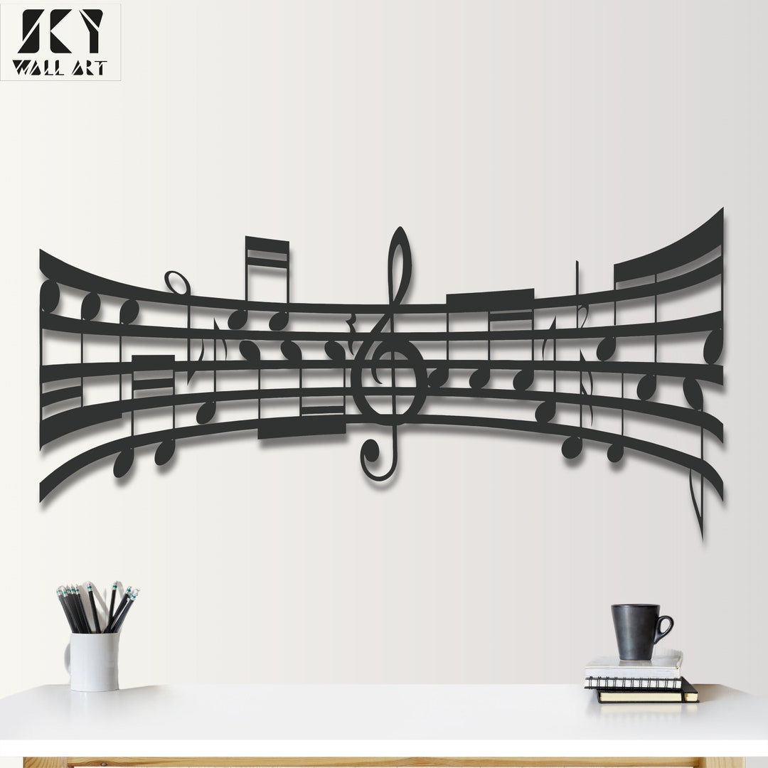 Metal Wall Art, Musical Wall Art, Music Sign Wall Decor, Music Room Art ...