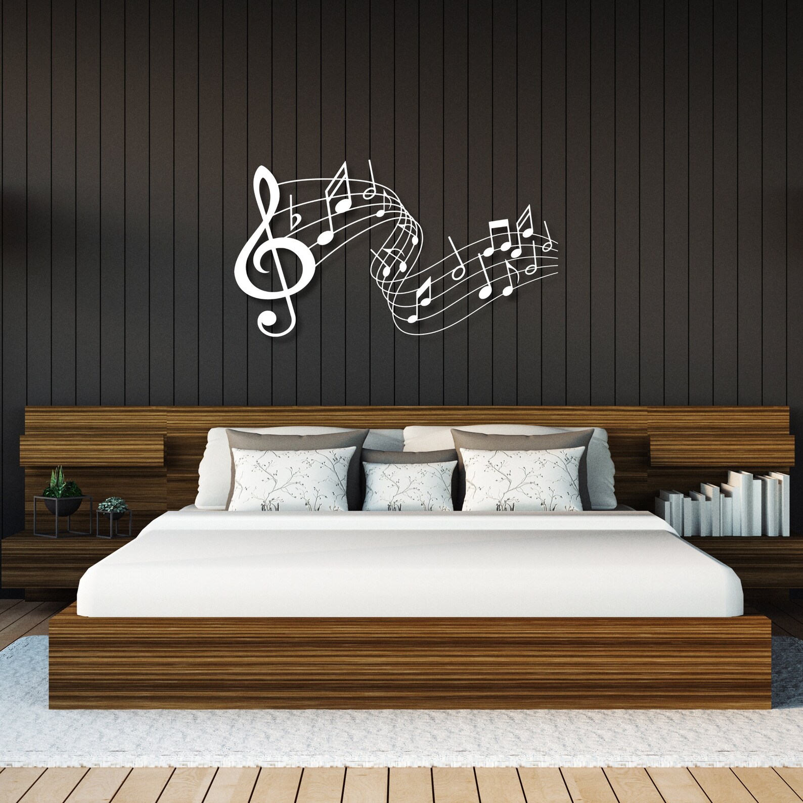 Metal Music Notes Wall Art: Modern Minimalist Sculpture, - Etsy