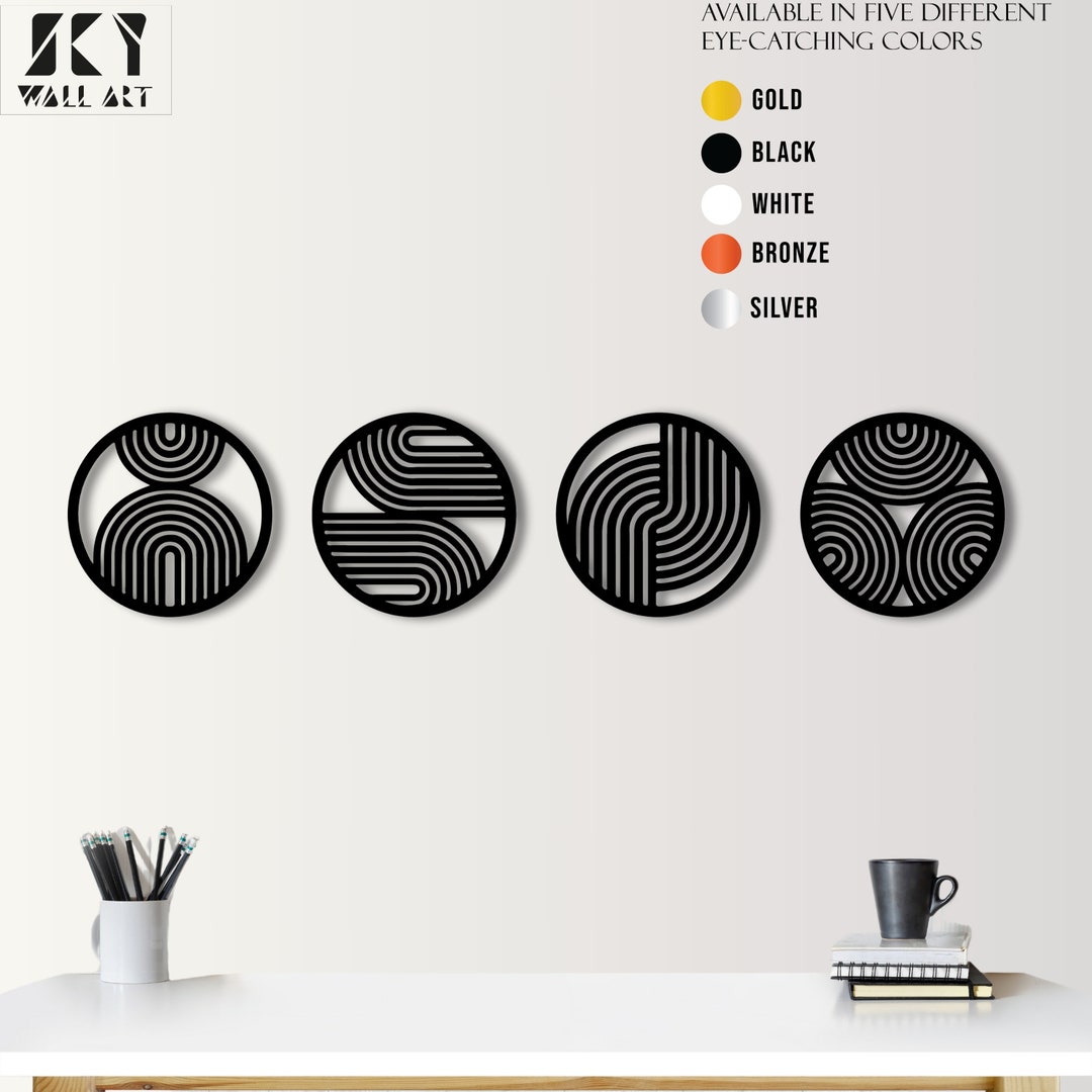 Bohemian Concentric Circle Metal Wall Art: Indoor Outdoor Sculpture - Etsy