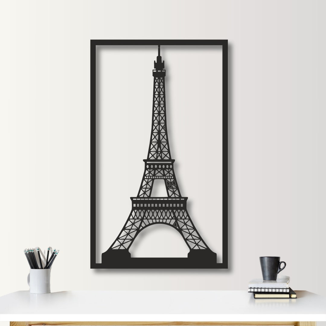 Metal Eiffel Tower Wall Art: Paris Decor, Indoor Outdoor Sign, Paris ...