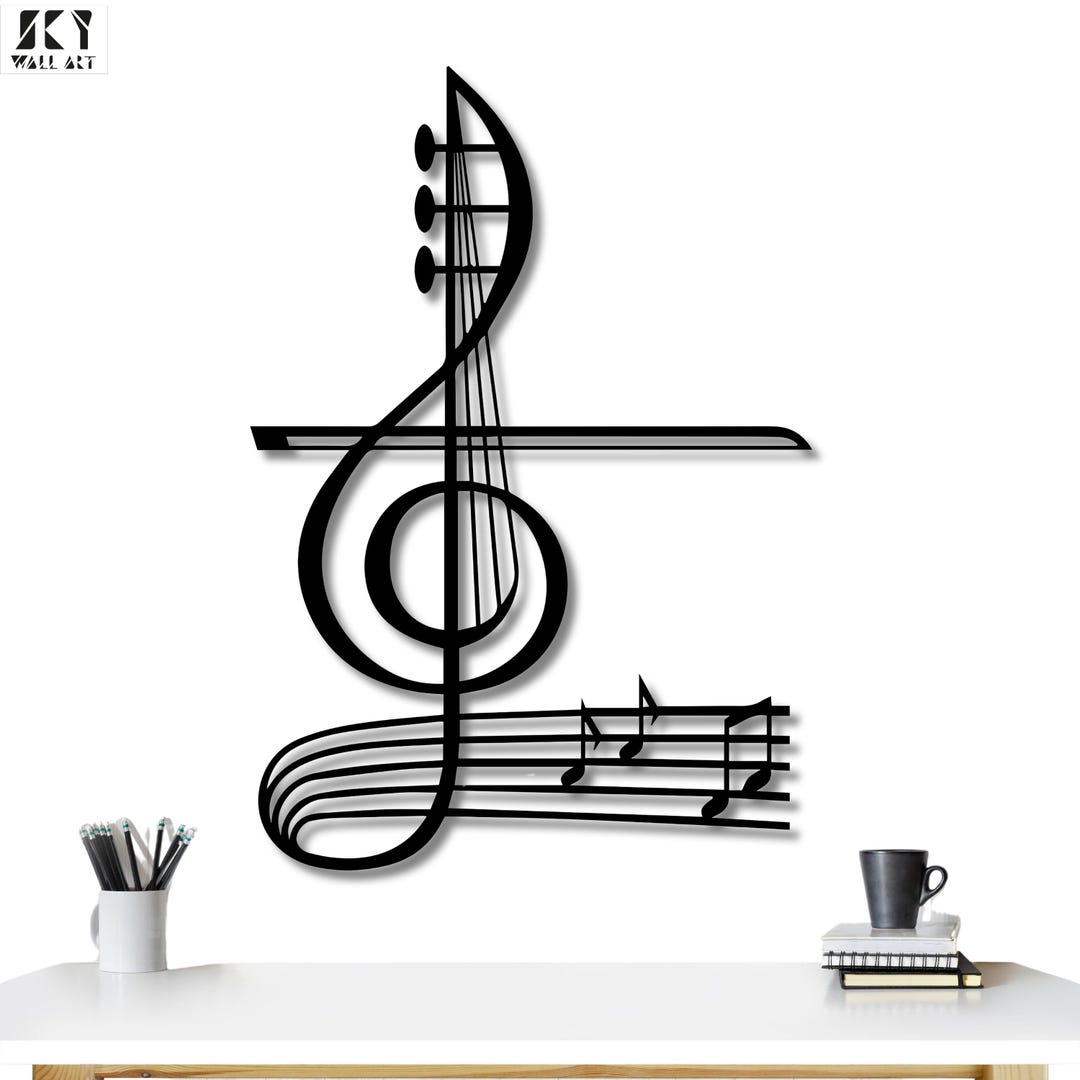 Metal Treble Clef Wall Art: Music Note Home Decor - Etsy
