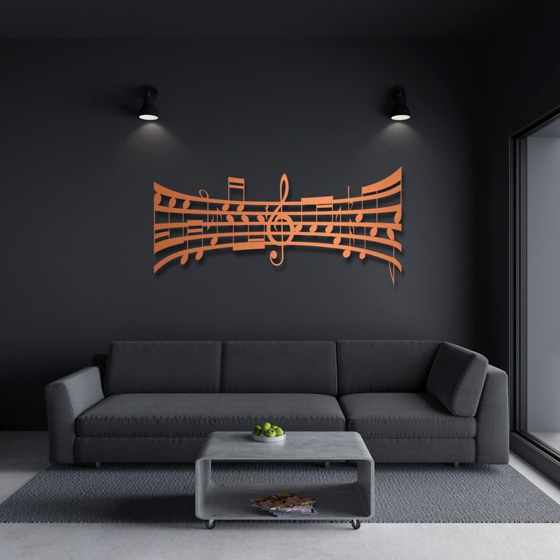 Metal Music Notes Wall Art: Music Room Decor - Etsy