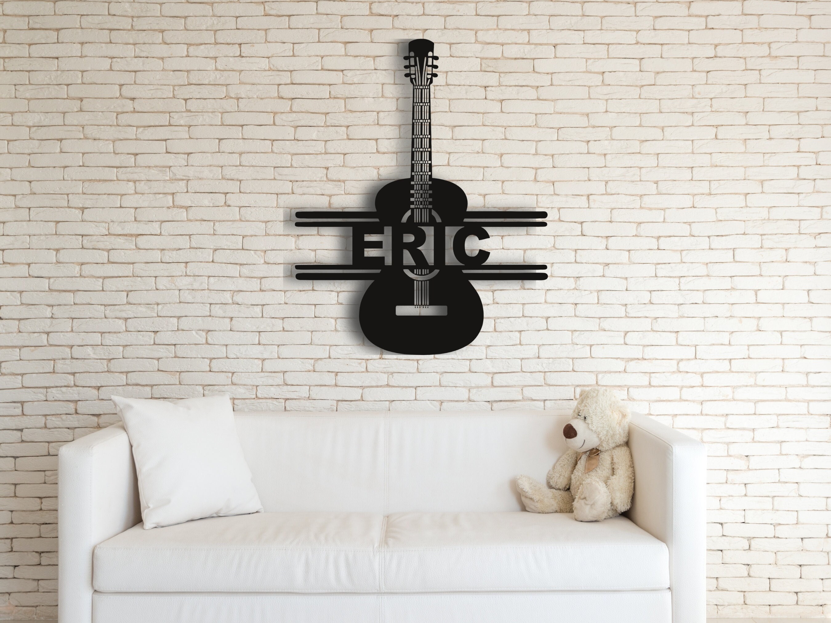 Custom Wall Decor, Custom Guitar Decor, Guitarist Gift, Personalized ...