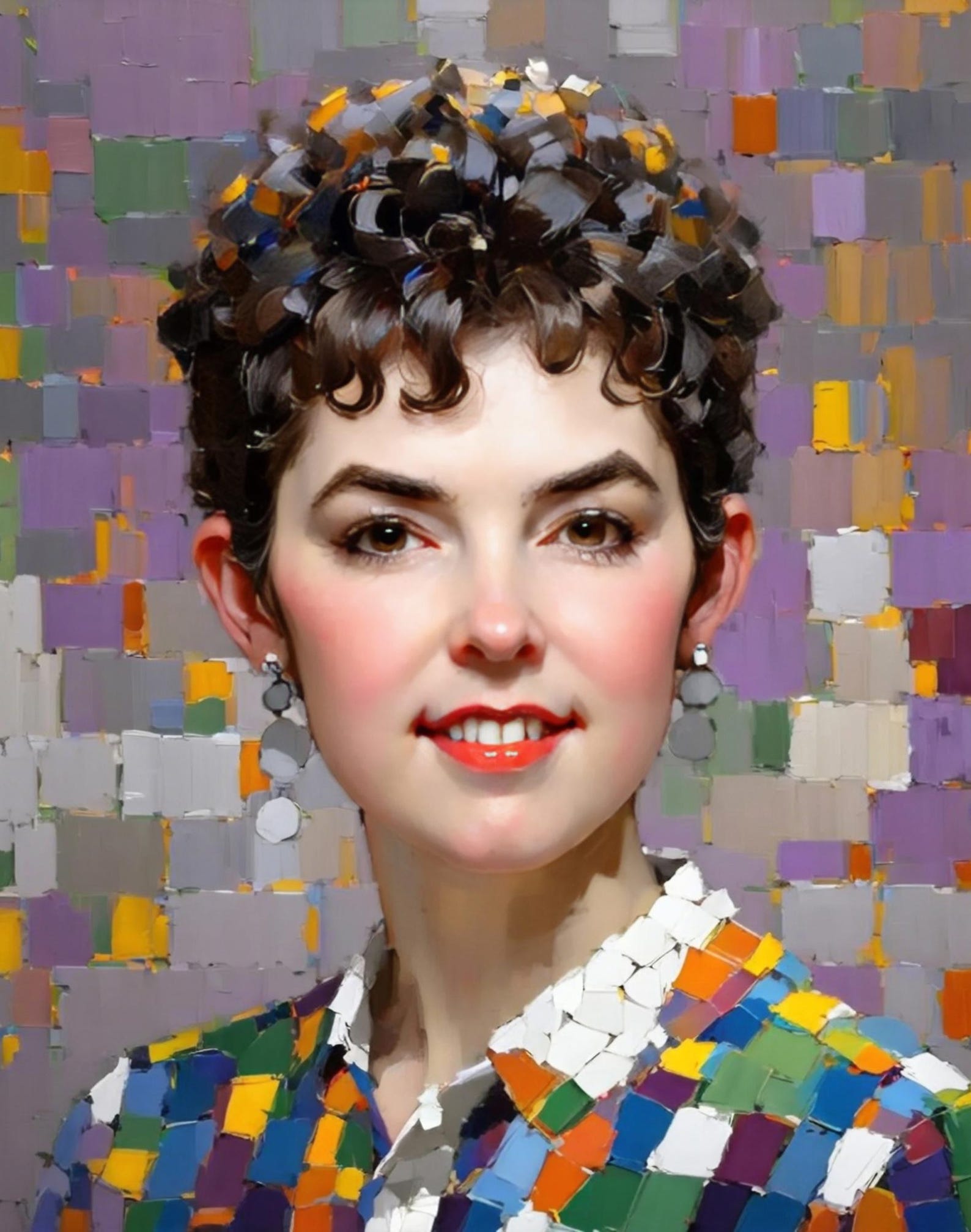 Custom Modernist Portrait Oil Painting, Realistic Oil Painting Portrait ...