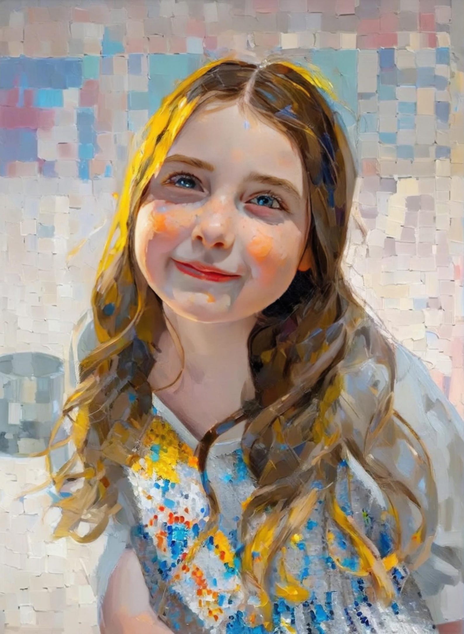 Custom Modernist Portrait Oil Painting, Realistic Oil Painting Portrait ...