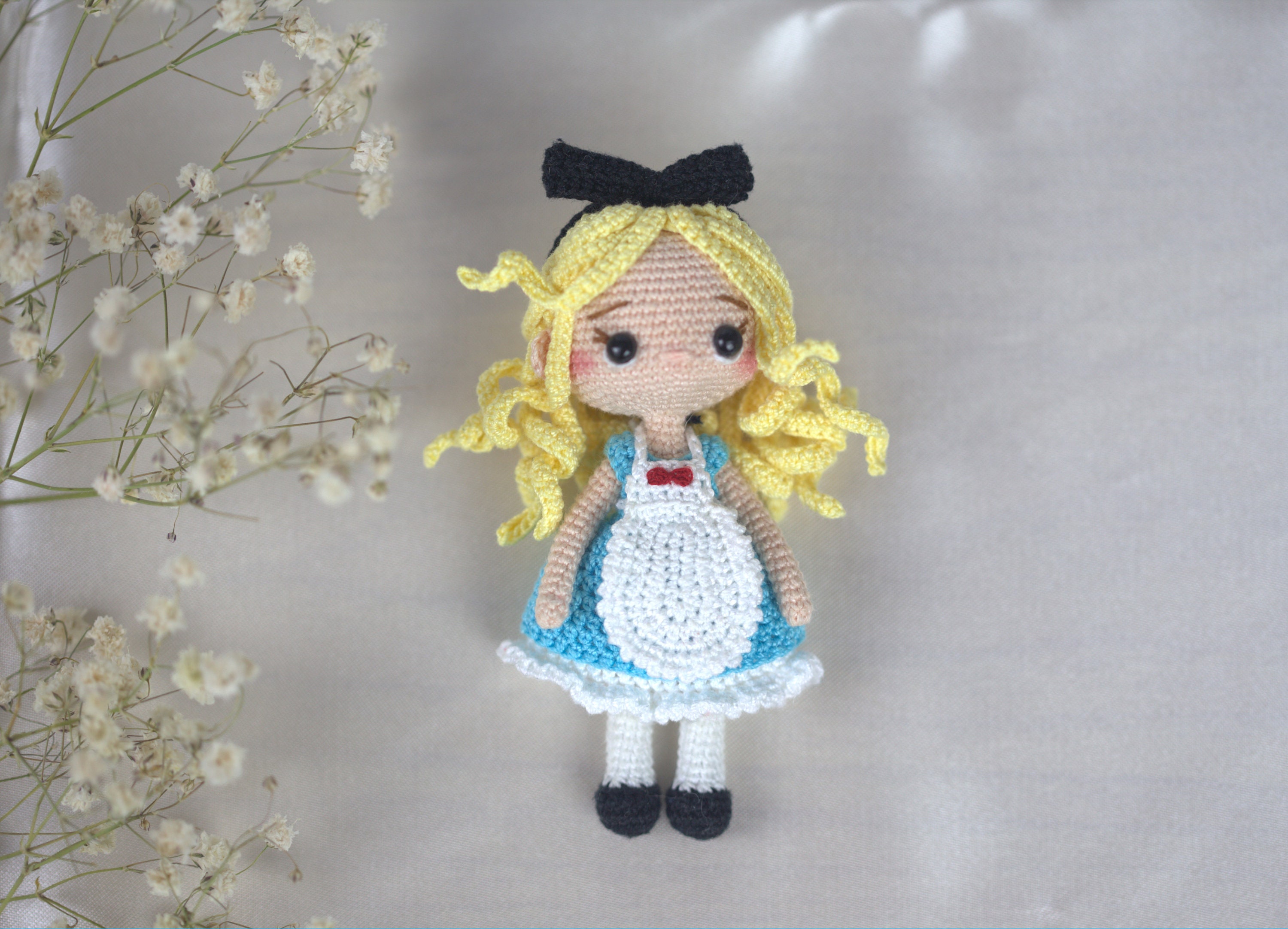 Alice Crochet Mini Doll Alice in Wonderland Crochet Miniature Doll ...