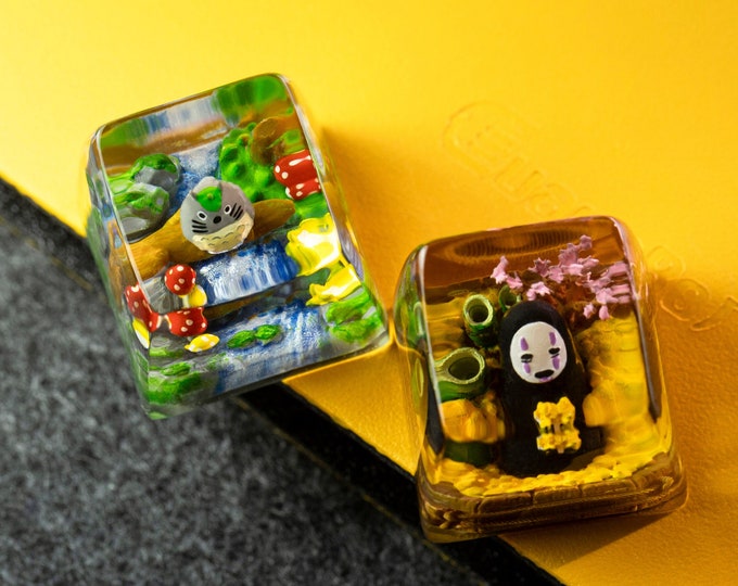 Calcifer Keycap, Studio Ghibli Keycap, Artisan Keycap, Howl's Moving ...