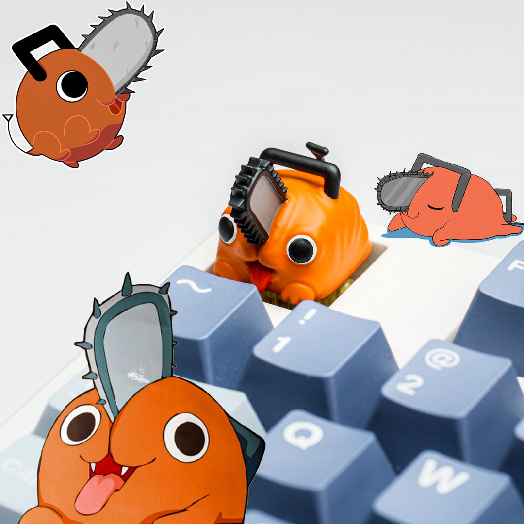 Cute Saw Dog Keycap, Keycap Anime, Anime Dog Keycap, Artisan Po.chi.ta ...