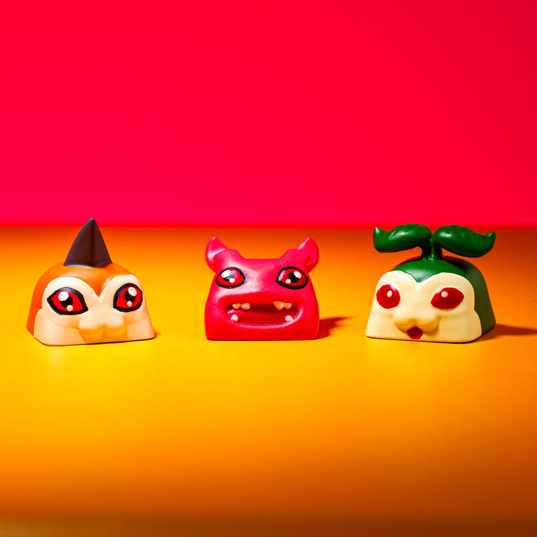 Digi Babies Poke.mon Keycap for Mechanical Keyboard Hand Painted Cute ...
