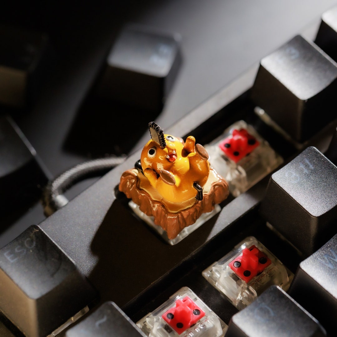 Cute Saw Dog Artisan Keycap, Keycap Anime, Anime Dog Keycap, Artisan Po ...