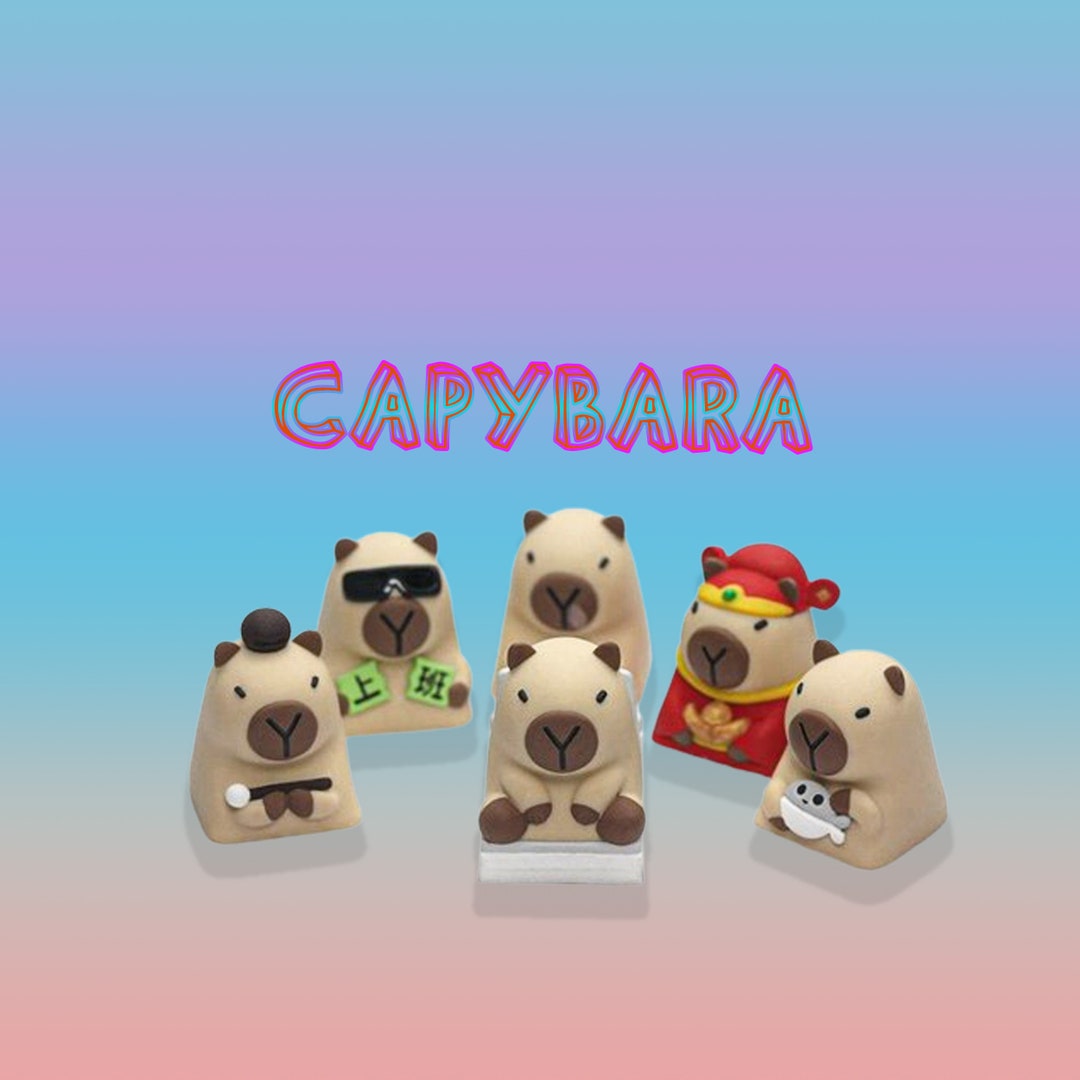 Cute Capibara Artisan Keycap, Artisan Handmade Capybara Keycap ...