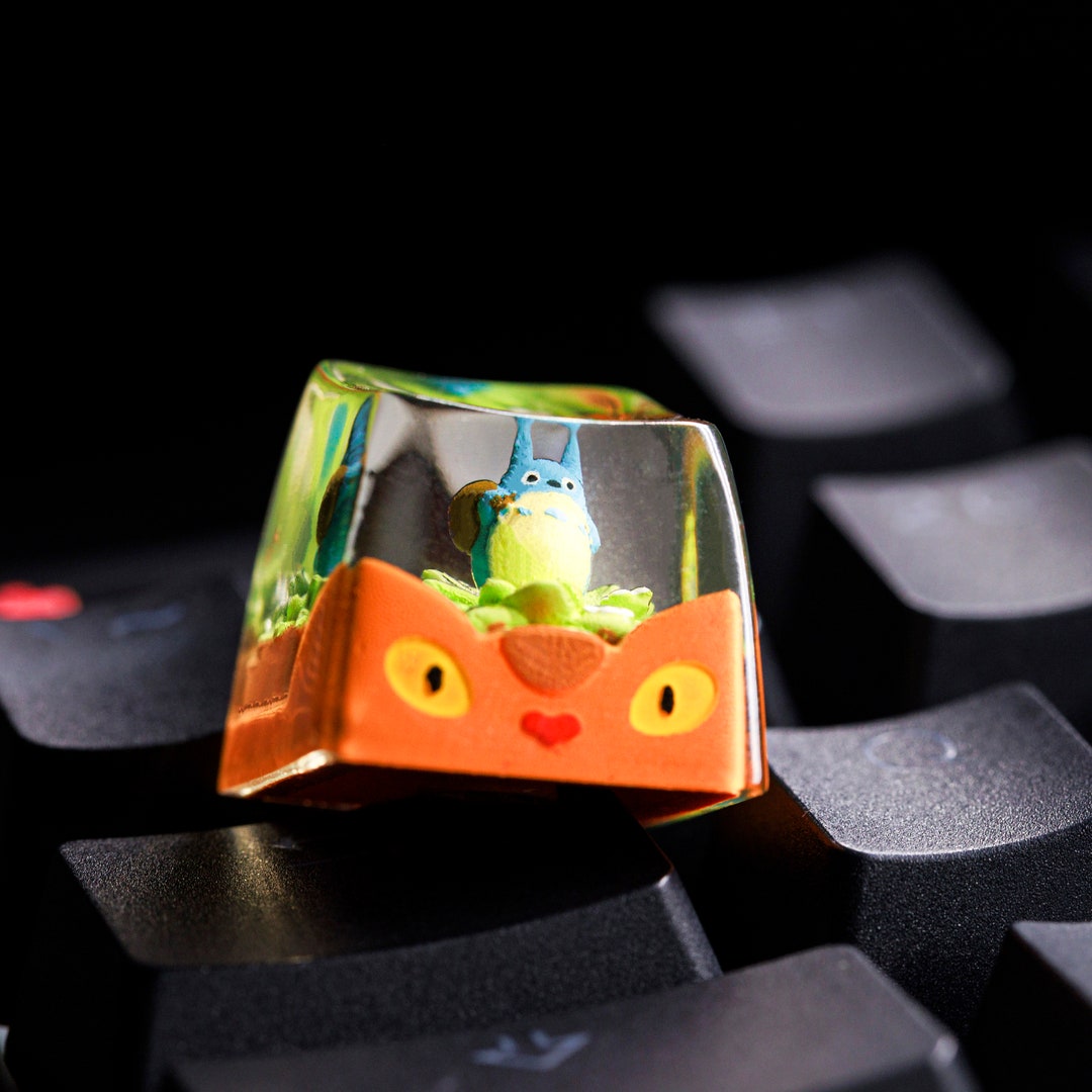 Cute Cat Anime Keycap Anime Studio Keycap Anime Face Ghost Keycap ESC ...