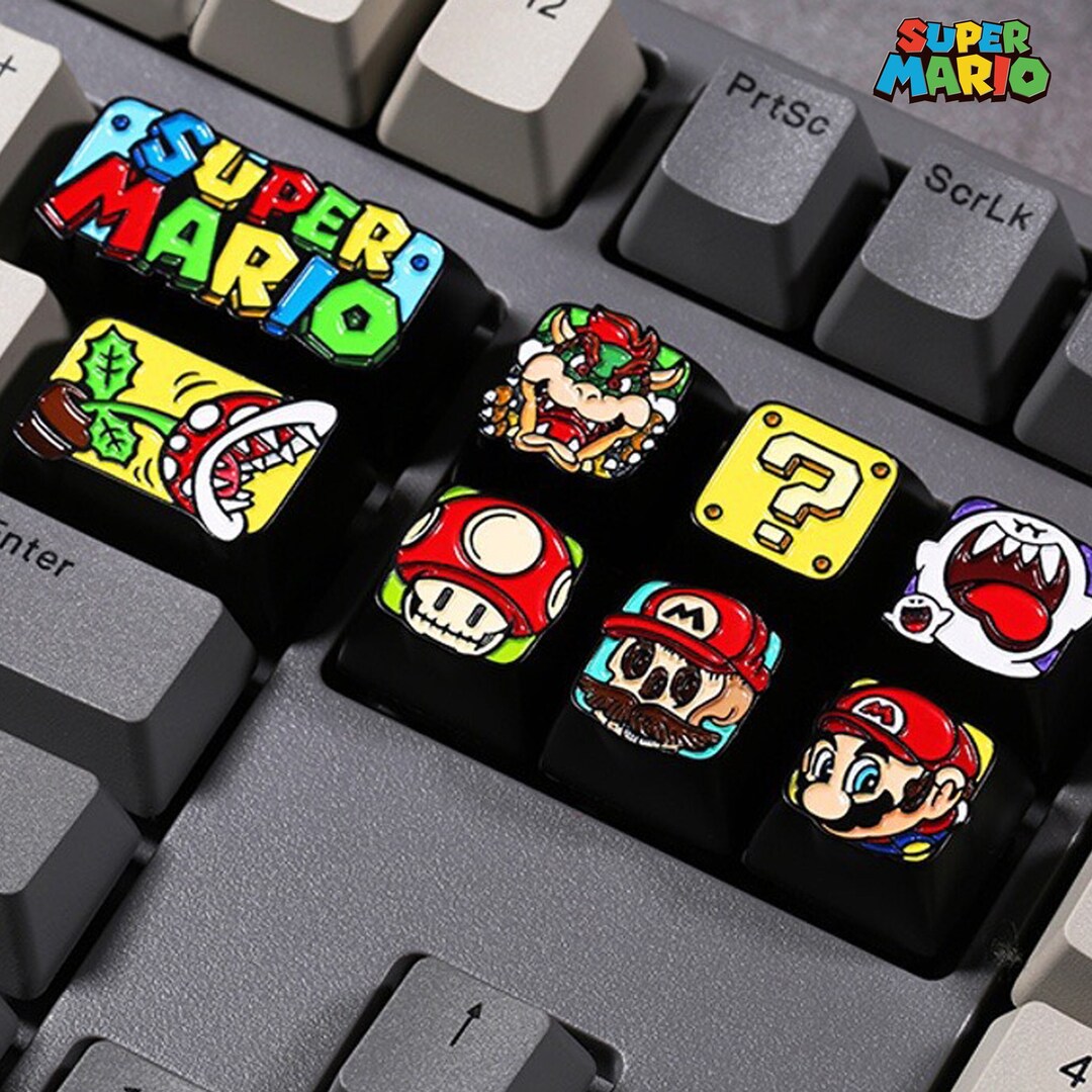 Super Mario Artisan Keycap Set Mario Toad Nintendo Keycap Kart Mario ...