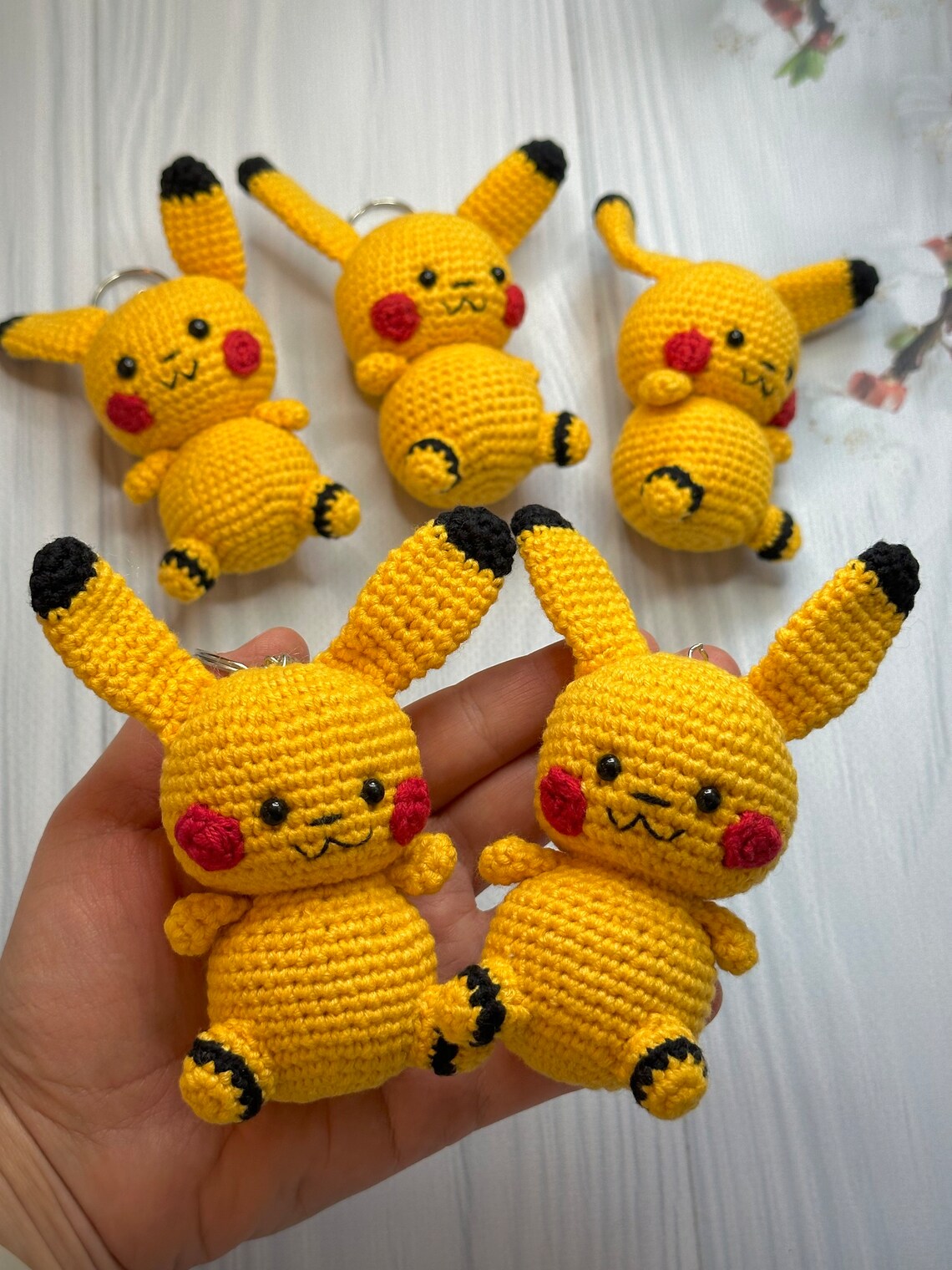 Amigurumi Key Chainpikachu Cardpikachu Key Chaincrocheted - Etsy