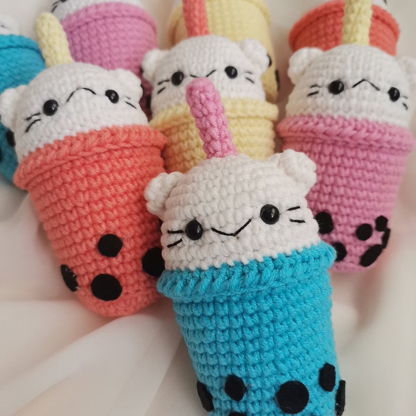 Crochet Boba Tea Cat - Etsy