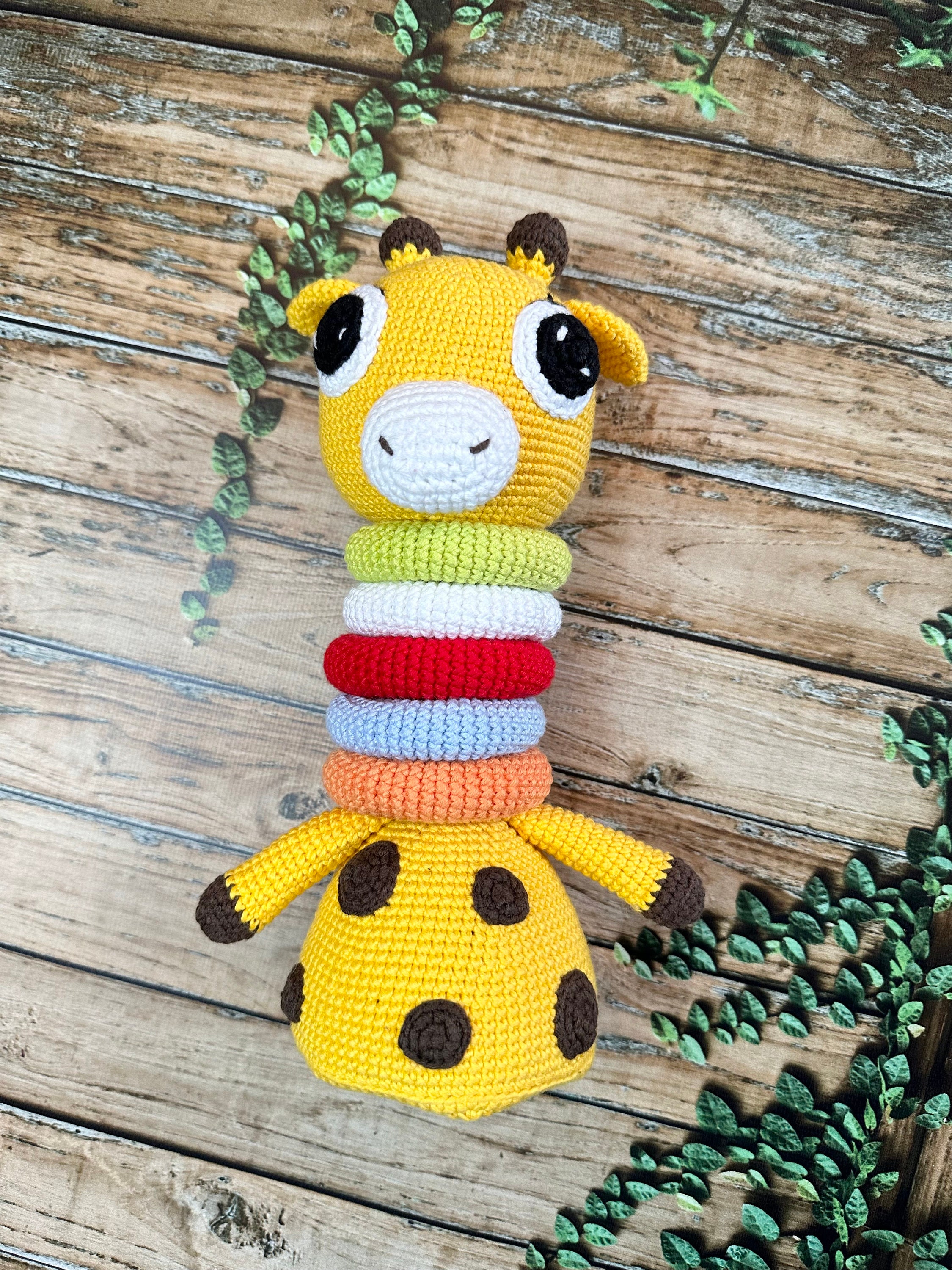 Ring Stacker,crochet Animals,amigurumi Toy,montessori Inspired, Giraffe ...