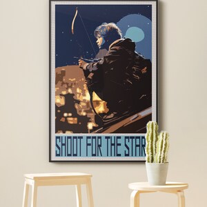 Shoot for the Stars Printable Poster Design, Printable Wall Art ...
