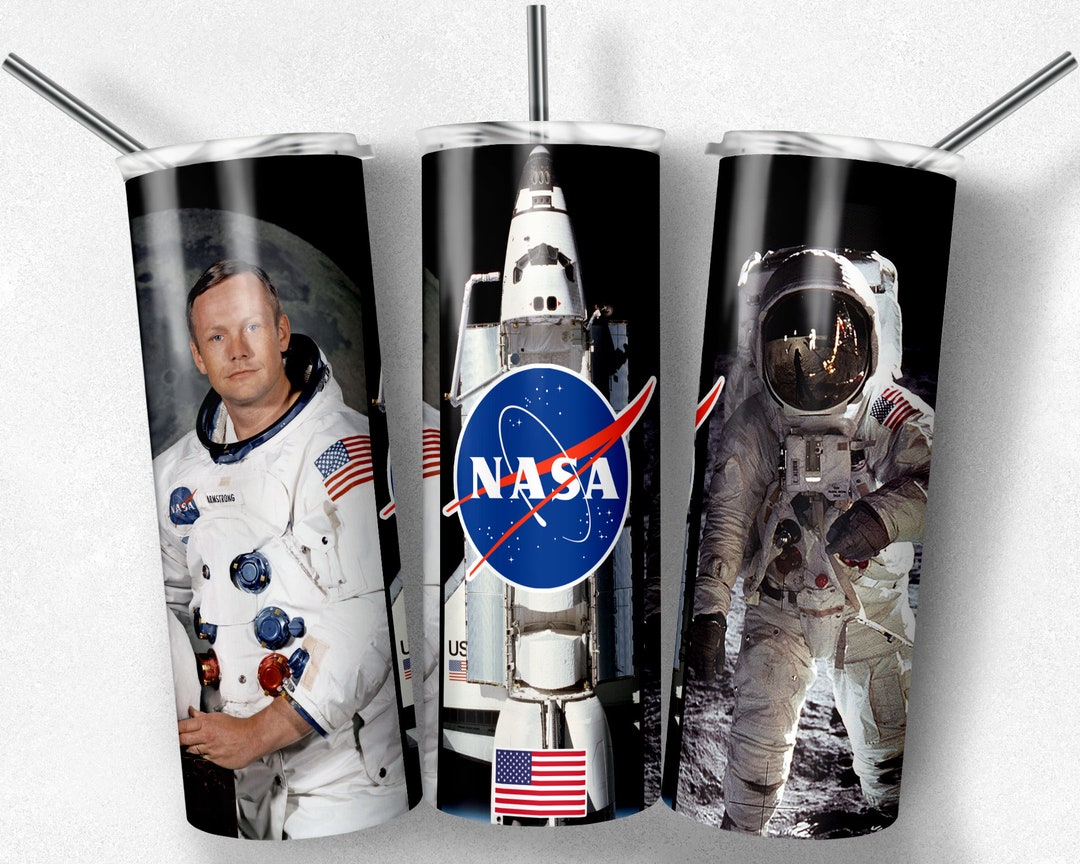20 Oz Skinny Tumbler Sublimation Design Template NASA Neil Armstrong ...