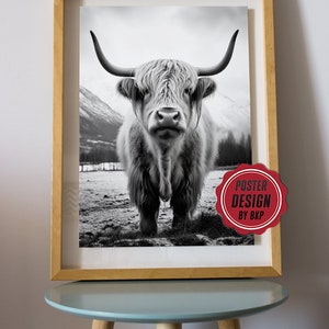 Highland Cow Printable Wall Art Design, Digital Wall Art, Home Décor ...