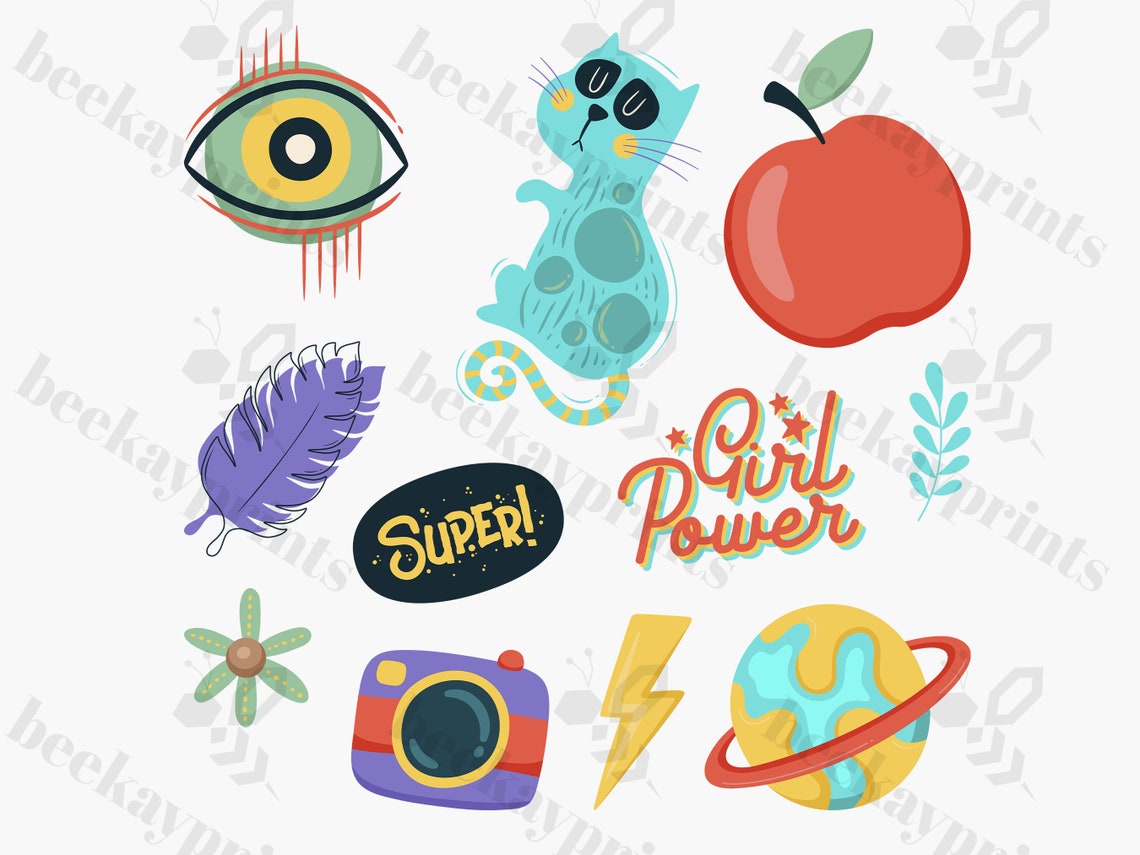 100 Design Stickers Bundle Vector Art Variety for Cricut - Etsy