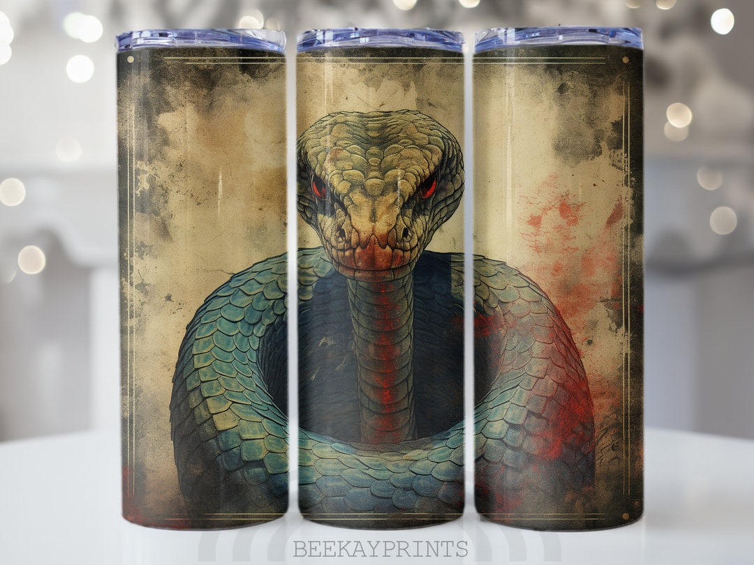 20 Oz Skinny Tumbler Sublimation Design Template Viper Snake Tumbler ...