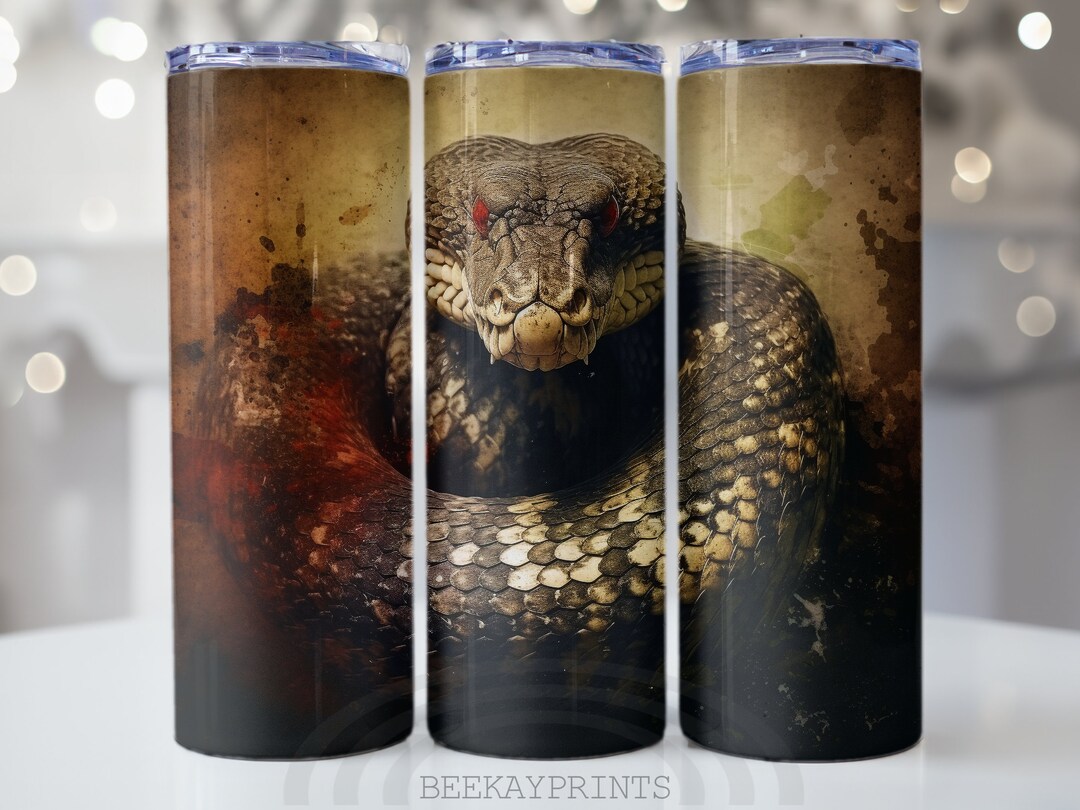 Viper Snake Tumbler Sublimation Design: 20 Oz Skinny Tumbler Wrap ...