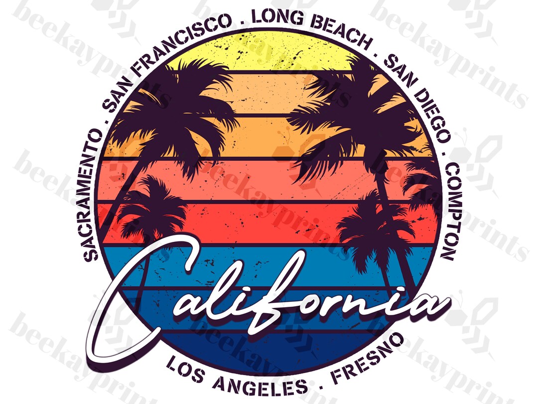 California Retro Sun PNG: 80s Summer Vibes (digital Download) - Etsy