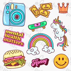 100 Design Stickers Bundle Vector Art | Variety | for Cricut ...