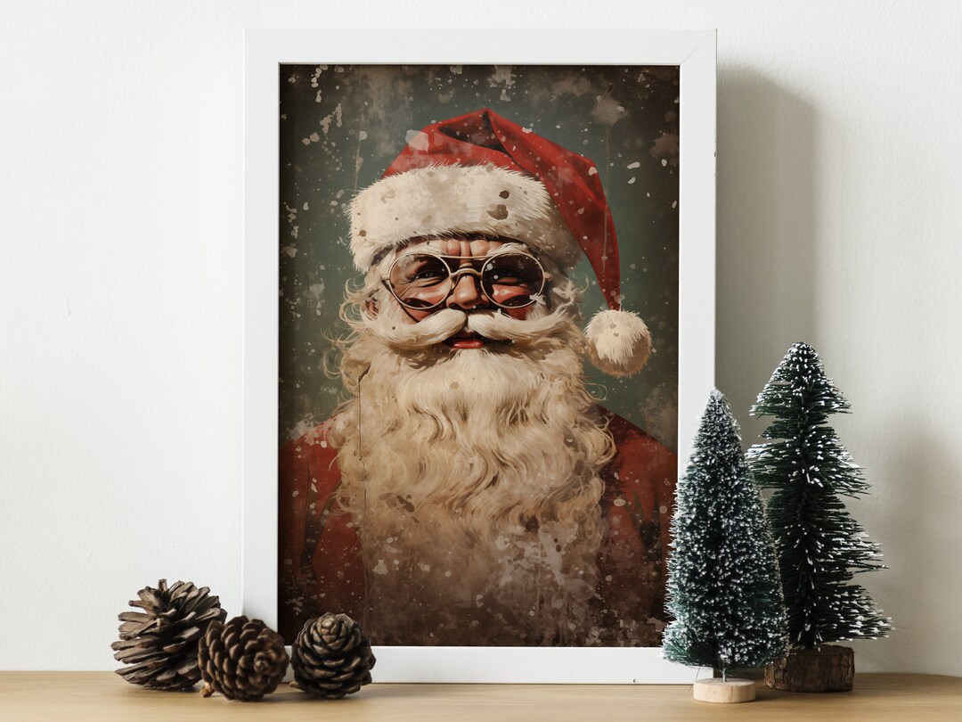 Vintage Santa Claus Portrait: Christmas Wall Art (digital Download) - Etsy