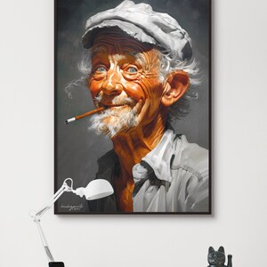 The Chain Smoker Printable Wall Art Design, Digital Wall Art, Home ...