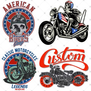 American Biker Bundle Png, Biker PNG, DTF, Sublimation Designs, Digital ...