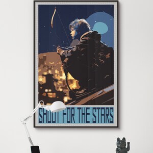 Shoot for the Stars Printable Poster Design, Printable Wall Art ...