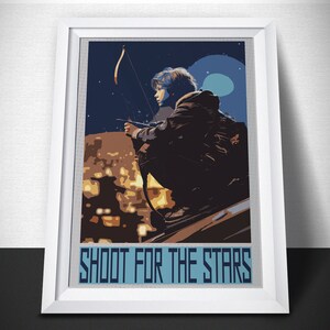 Shoot for the Stars Printable Poster Design, Printable Wall Art ...