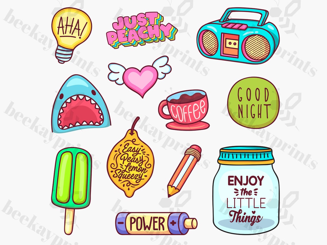 100 Design Stickers Bundle Vector Art Variety for Cricut - Etsy