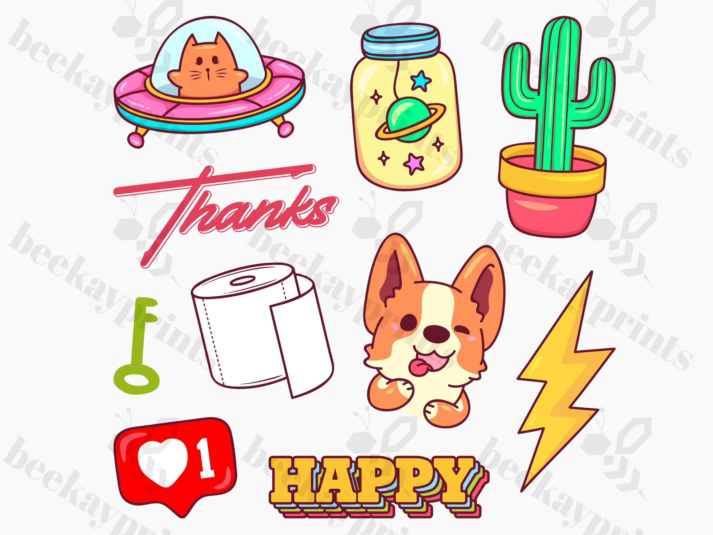 100 Design Stickers Bundle Vector Art Variety for Cricut - Etsy