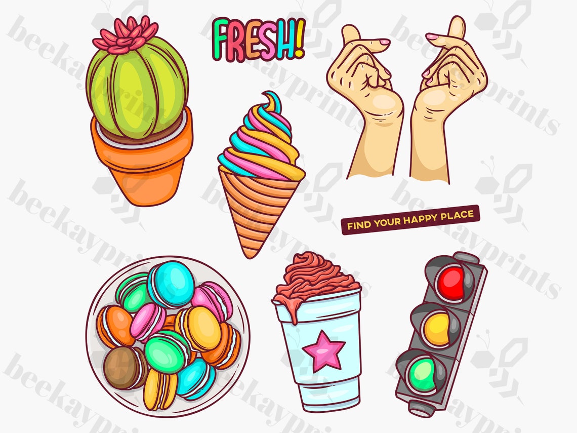 100 Design Stickers Bundle Vector Art Variety for Cricut - Etsy