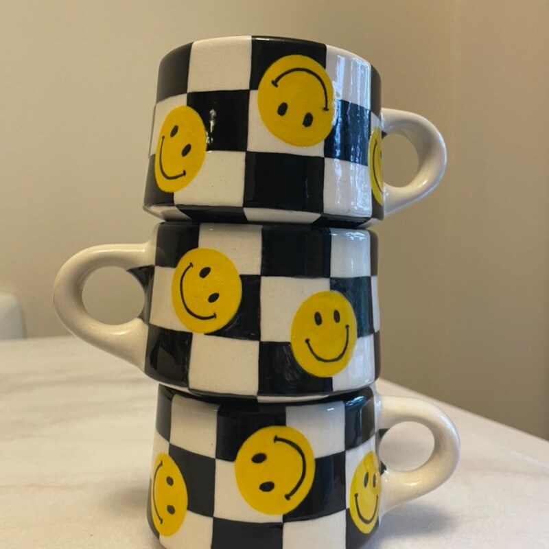 Smiley Face Coffee Mugs - Etsy
