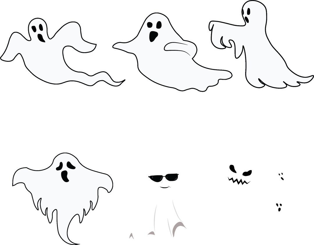 Flying Ghost SVG Digital Instant Download for Cricut, Silhouette - Etsy