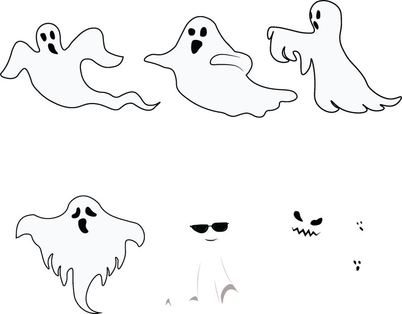 Flying Ghost SVG Digital Instant Download for Cricut, Silhouette - Etsy
