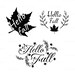 Bundle Hello Fall With Leaves SVG Digital Instant Download for Cricut ...