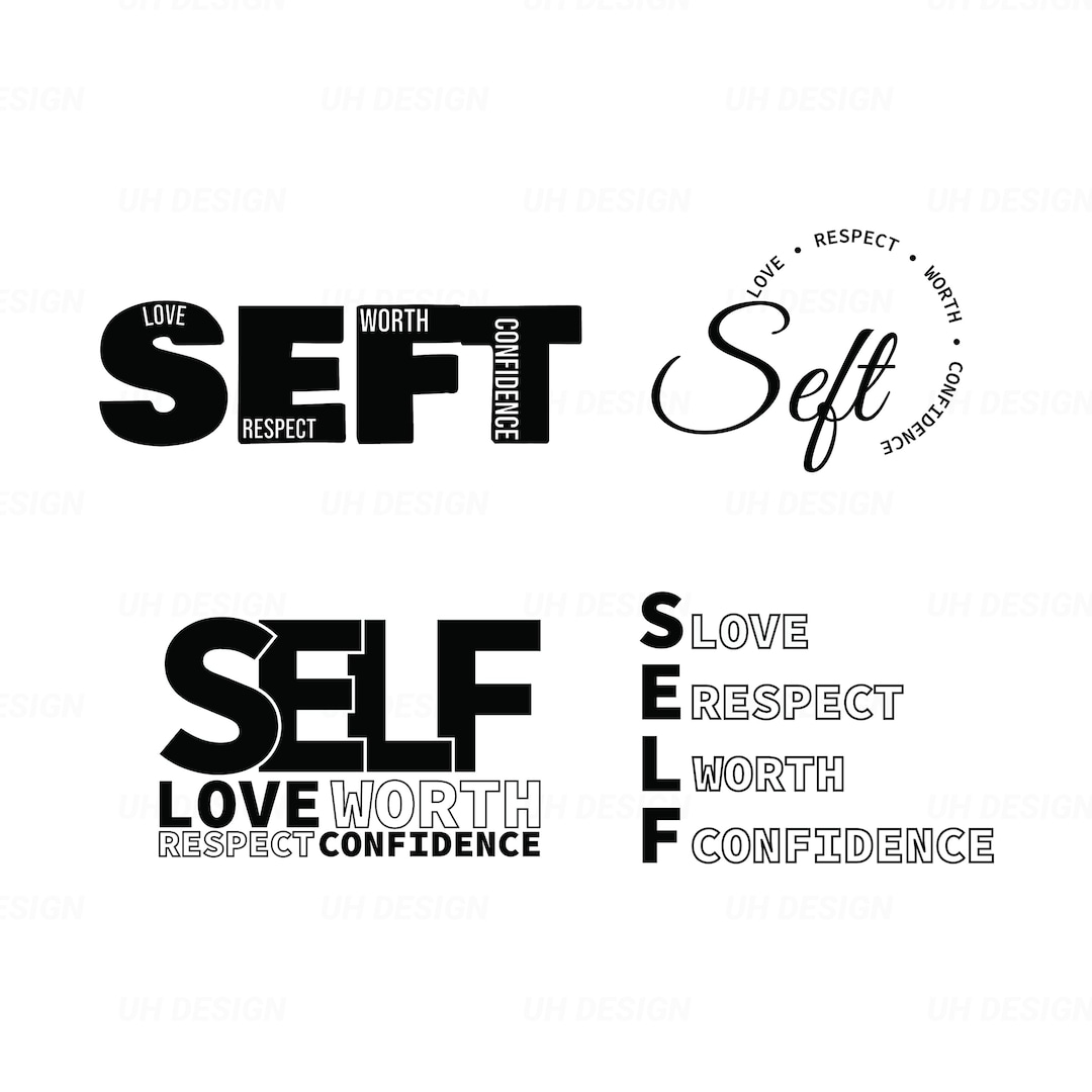 Self Love Respect Worth Confidence SVG Digital Instant Download for ...