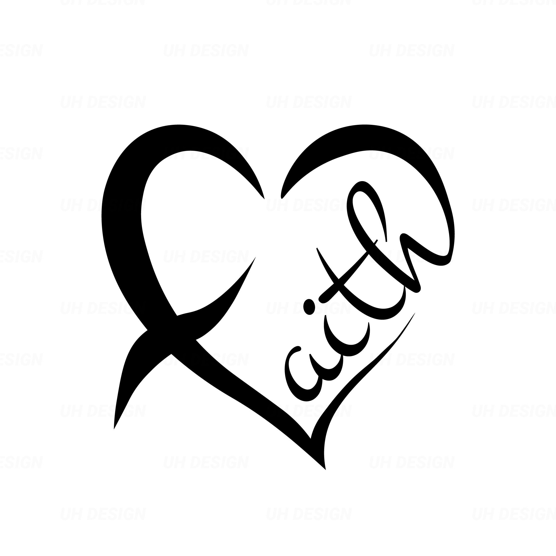 Faith Heart Love God SVG Digital Instant Download for Cricut ...