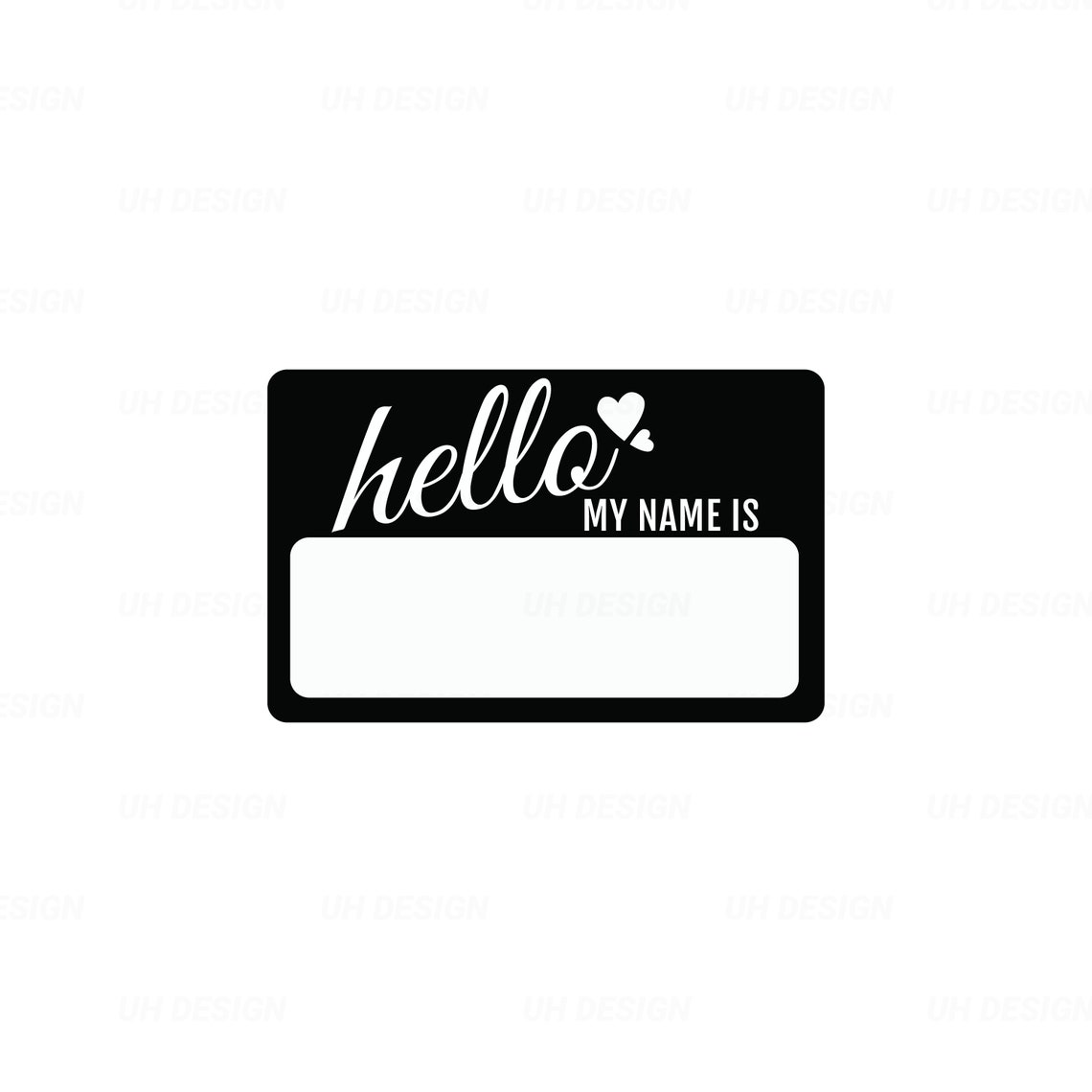 Hello My Name is SVG Digital Instant Download for Cricut, Silhouette - Etsy