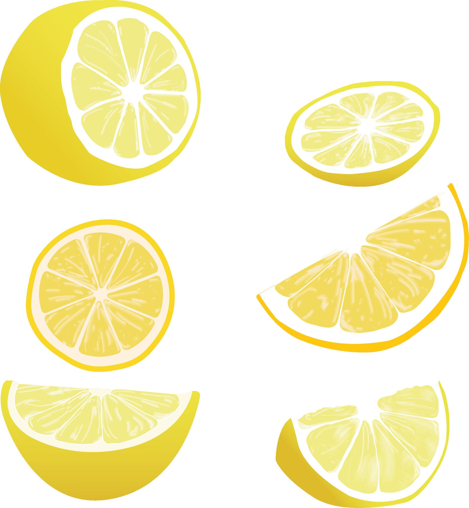 Lemon Slices SVG Digital Instant Download for Cricut, Silhouette - Etsy