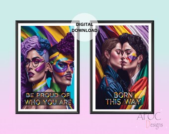 LGBTQ Empowerment Quotes Printable Posters 10 LGBTQ Posters - Etsy