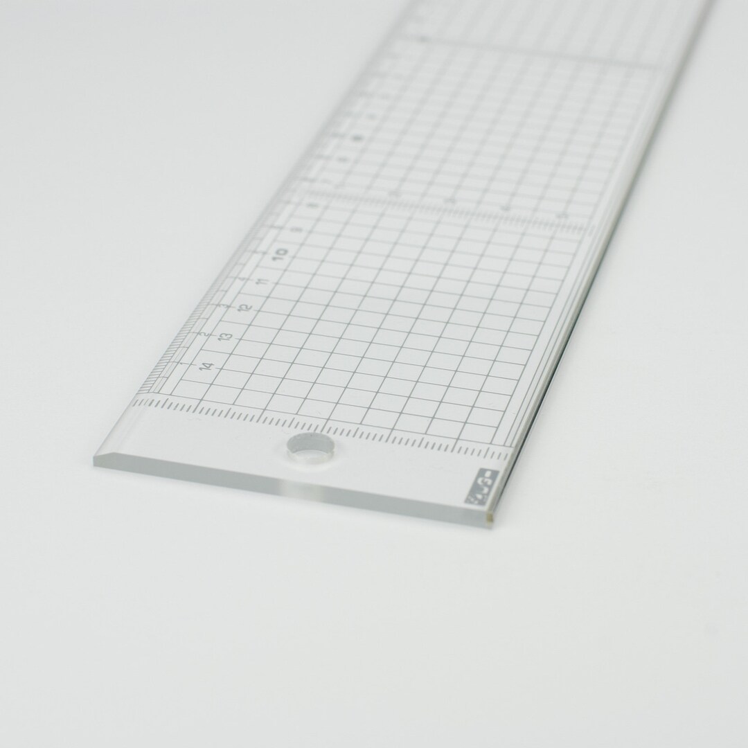Leathercraft 30cm Japanese Transparent Measure Ruler With Metal, Craft ...