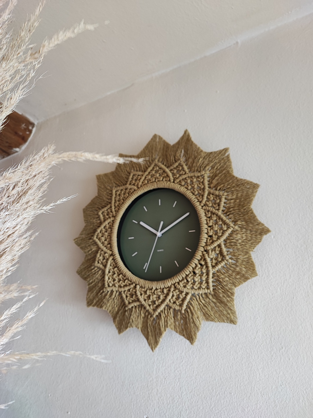 Mandala Macrame Wall Clock Macrame Pendulum Handmade Clock - Etsy