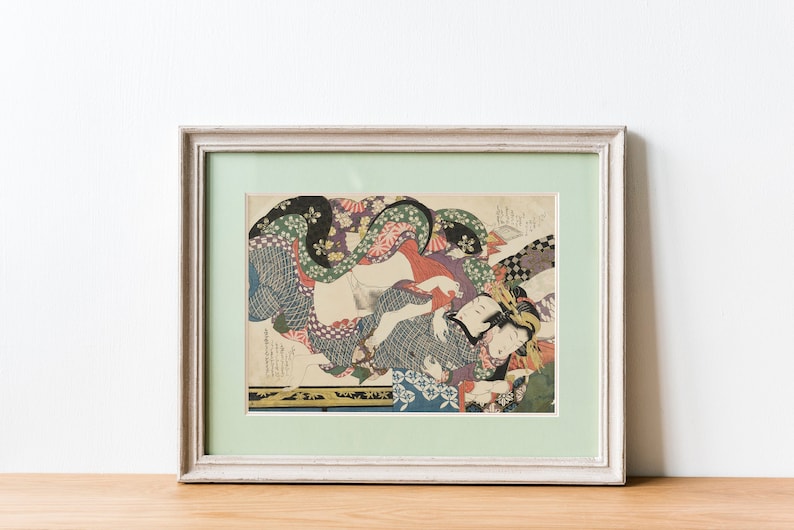 Shunga, Japanese Erotic Art, Erotica, Poster, Instant Download, Digital ...